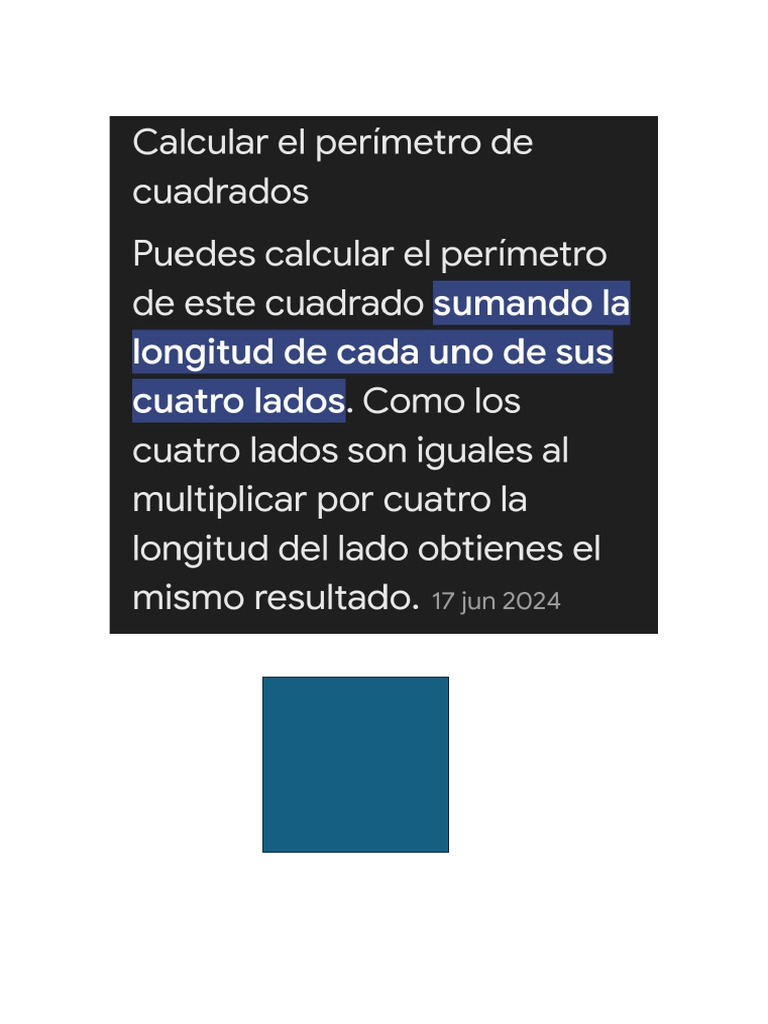 Perimetro Cuadrado | PDF