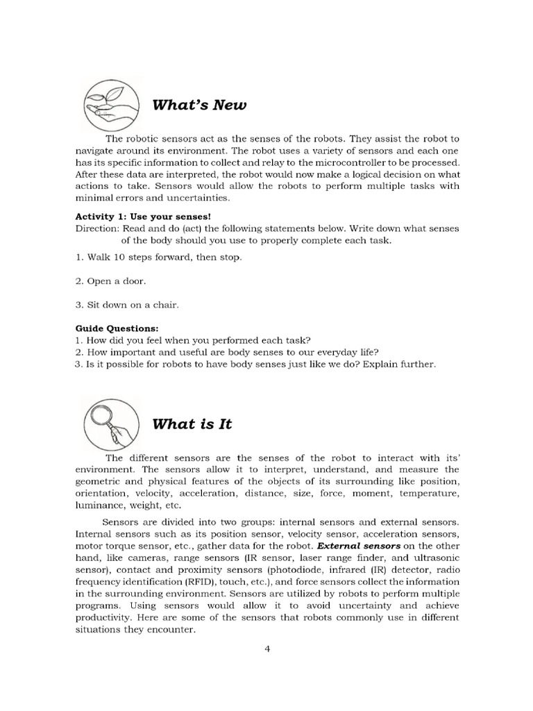 Robotic Sensors | PDF