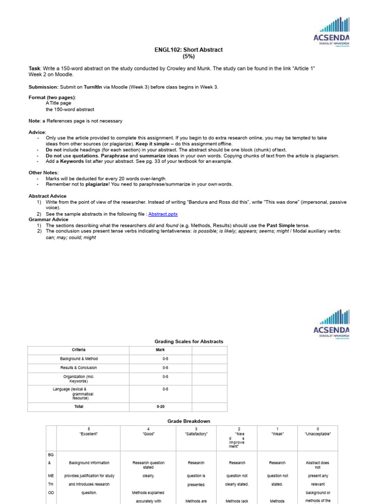 Abstract Assignment T3 24 | PDF | Grammatical Tense | Verb