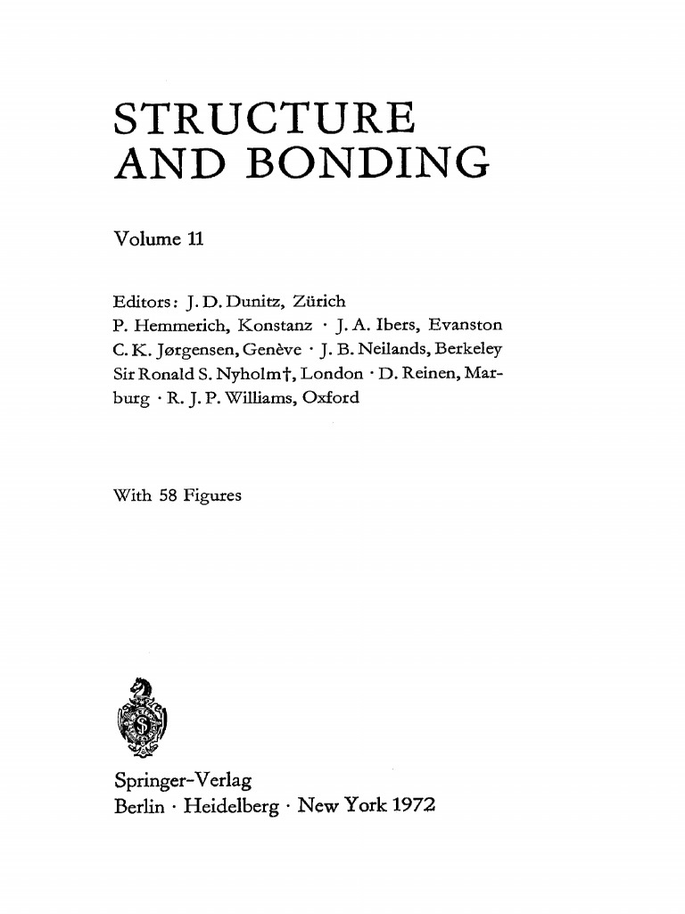 Zlib - Pub Structure and Bonding Volume 11 | PDF | Coordination Complex ...