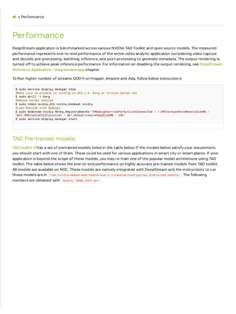 Performance - DeepStream Documentation 6.4 Documentation | PDF | Graphics Processing Unit ...