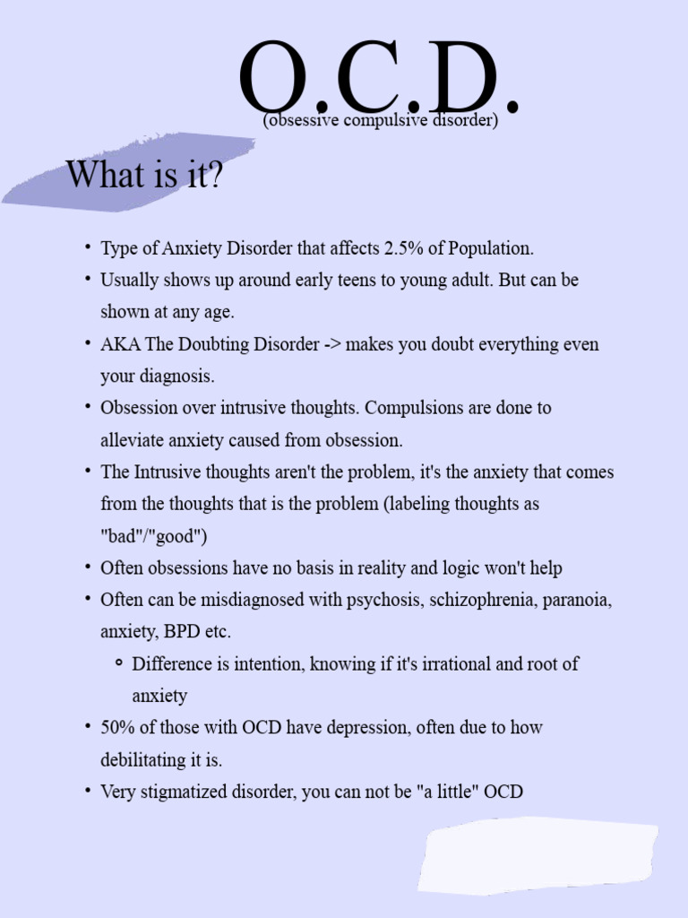 OCD Explanation in My Own Words | PDF | Self-Improvement