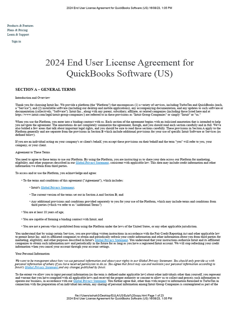 License Agreement | PDF | Quick Books | Arbitration