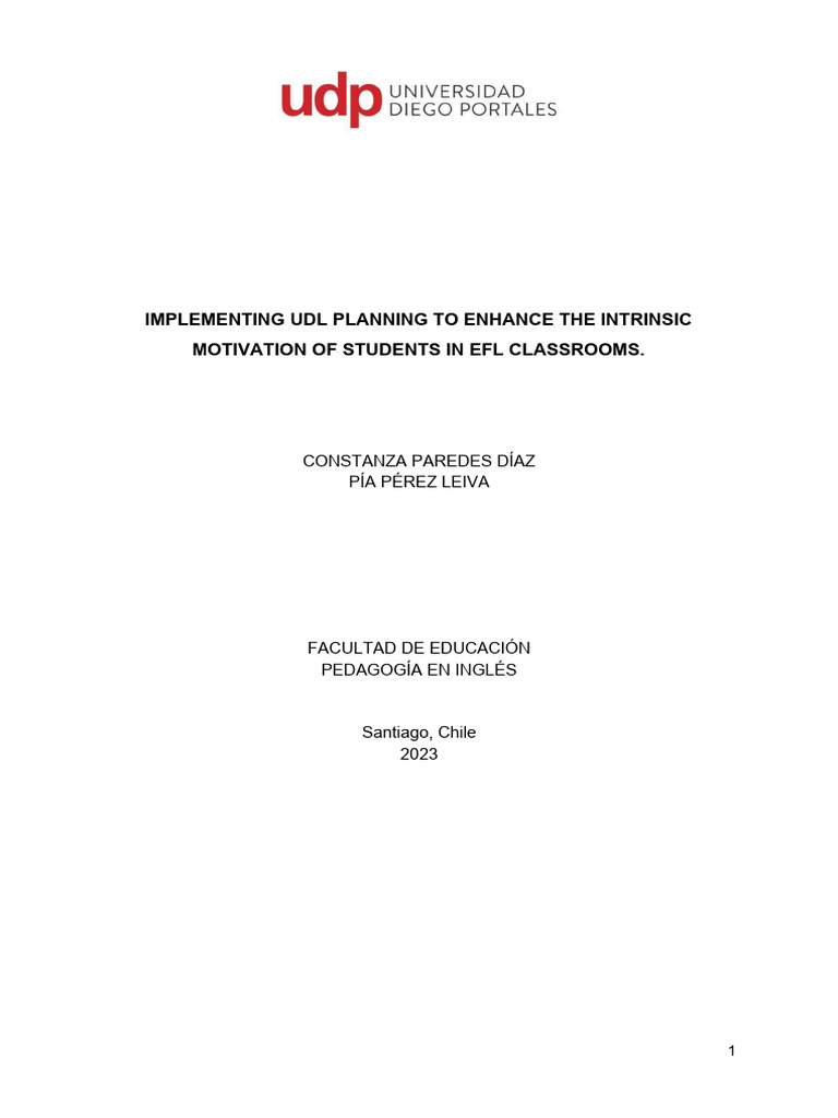 EC. Applied Research-Constanza Paredes and Pía Pérez | PDF | Motivation | Motivational