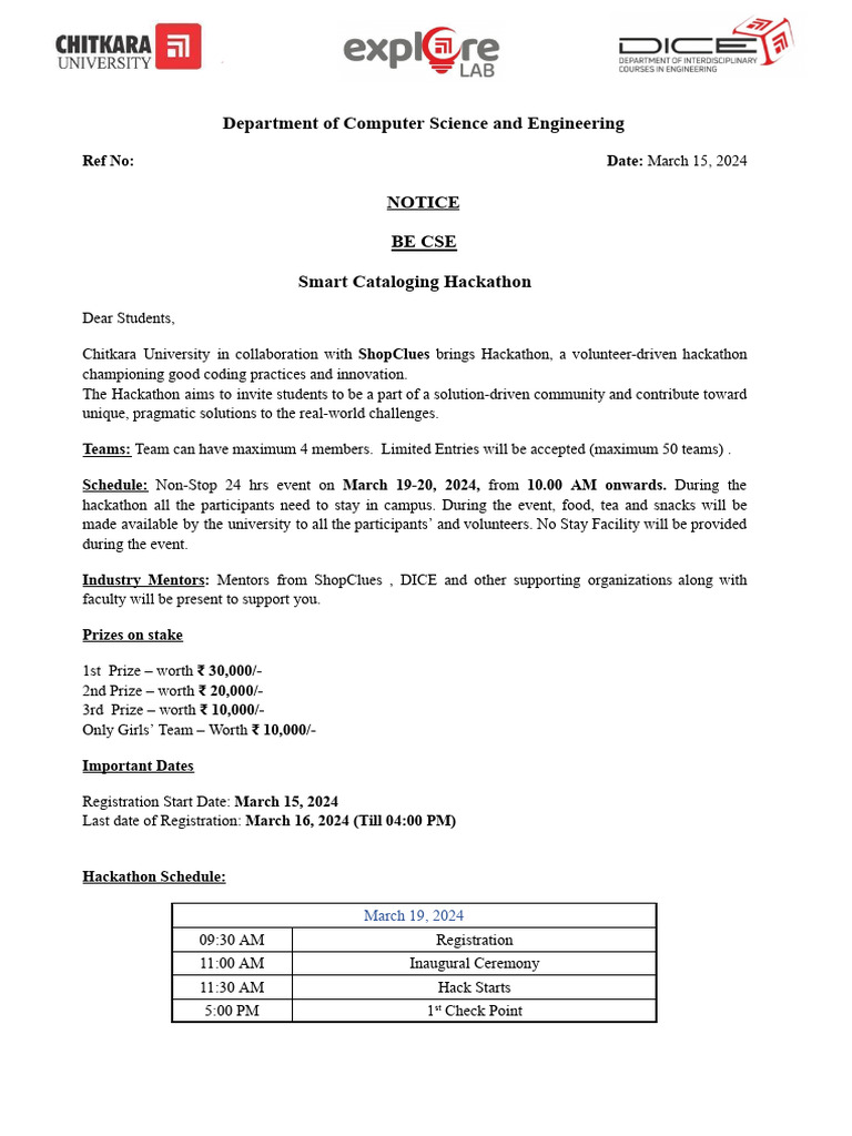Chitkara University Smart Cataloging Hackathon | PDF | Computing | Information Technology
