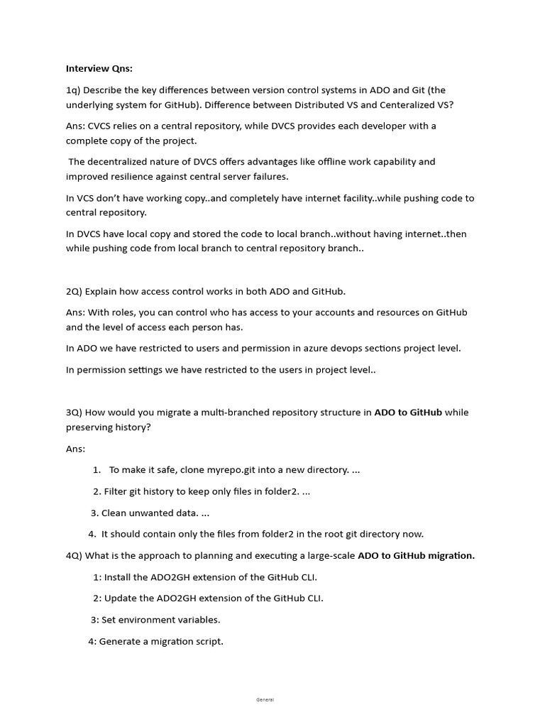 ADO to GitHub Migration Guide | PDF | Version Control | Information Technology Management