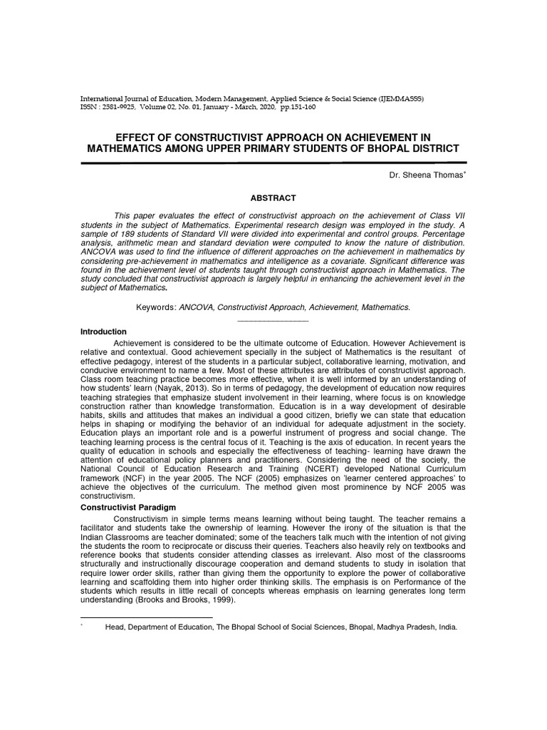 Constructivist Approach | PDF | Constructivism (Philosophy Of Education) | Learning