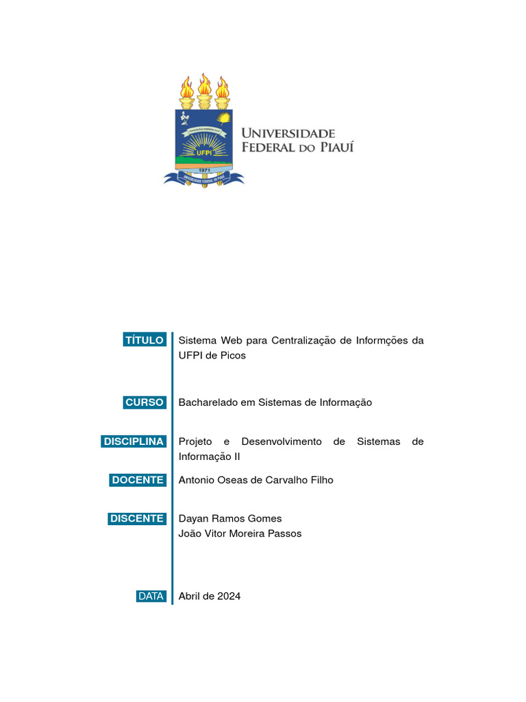 Centralização de Informações UFPI | PDF | Autenticação | Senha