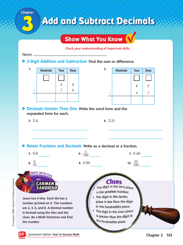 StudentTextbookChapter3 | PDF | Numbers | Decimal