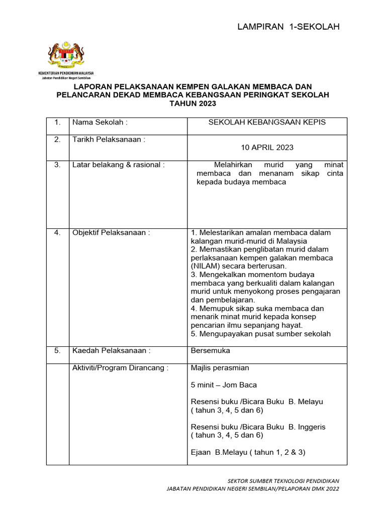 Contoh Pelaporan | PDF