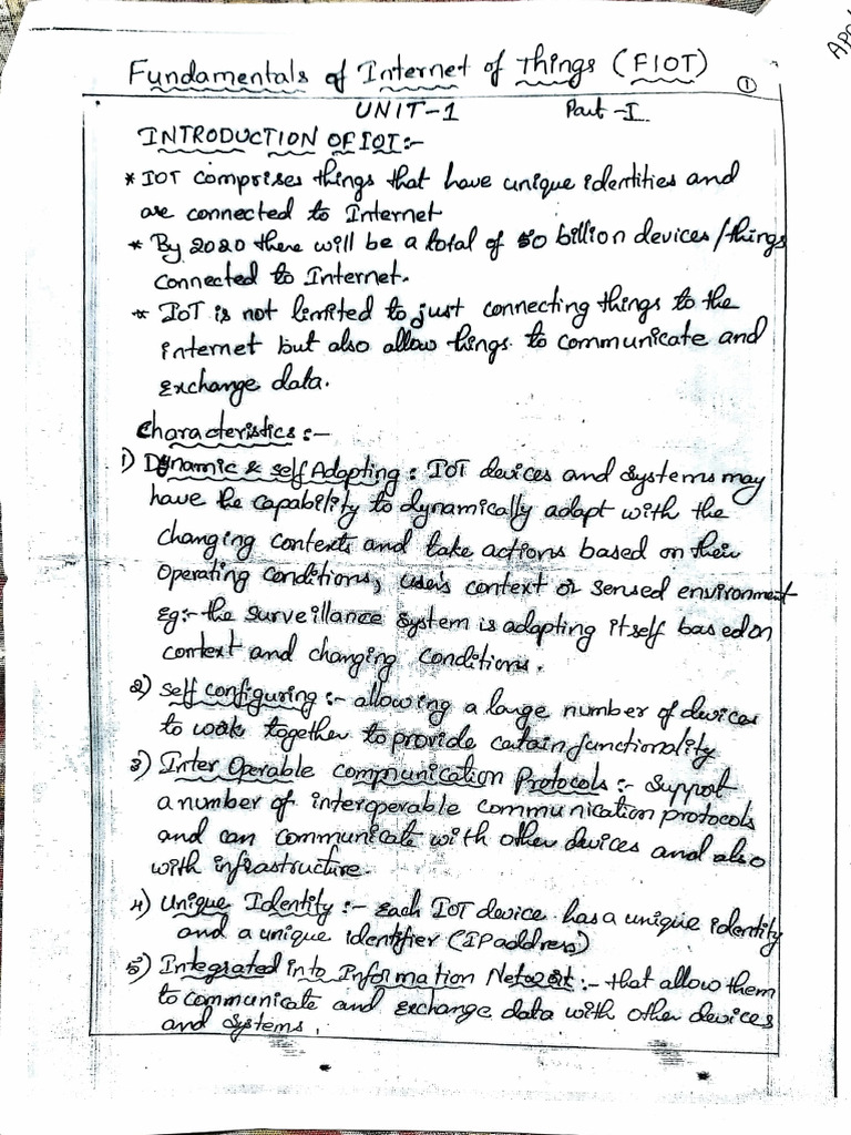 Unit-1 FIOT | PDF