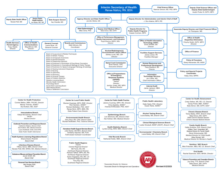 ADH Org Chart | PDF | Public Health | Doctor Of Medicine