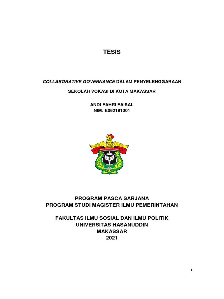 Contoh Tesis Makassar | PDF