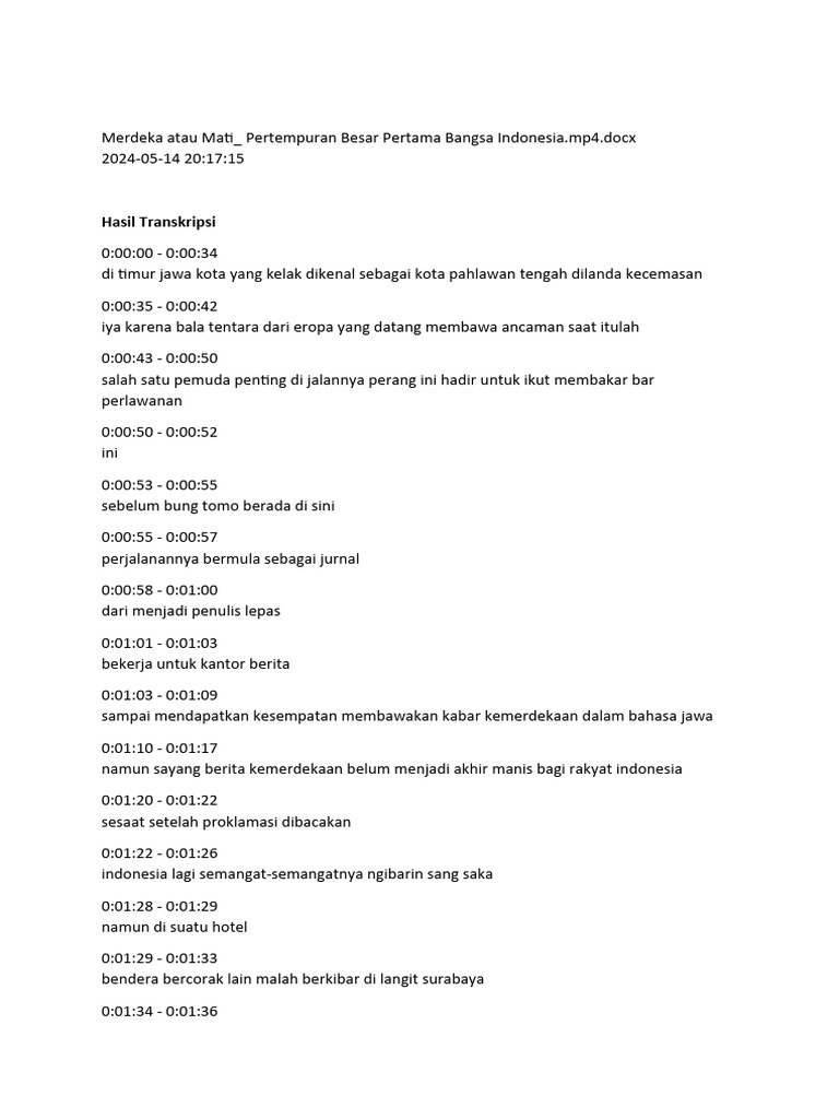 Merdeka atau Mati: Pertempuran Surabaya | PDF | Olahraga & Rekreasi