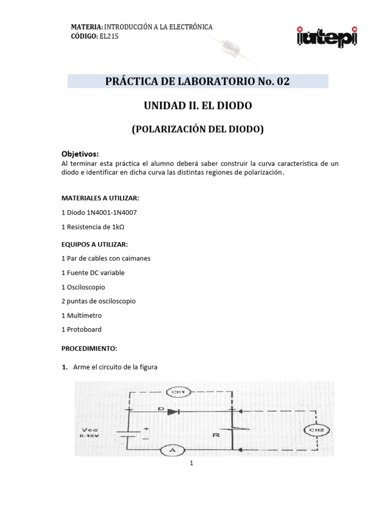 Práctica de Laboratorio No 2 UNIDAD II | PDF | Ciencia y matemáticas