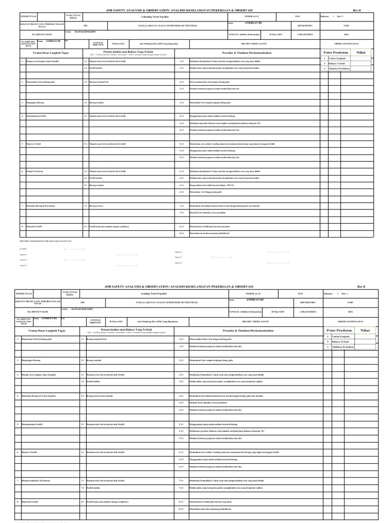 Jsa Forklif Separi Baru | PDF