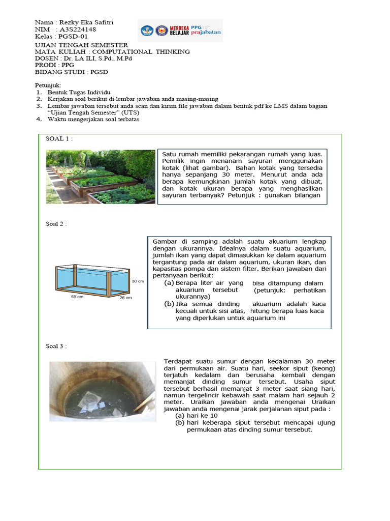 Uts CT g1s2 - 2024 PGSD | PDF | Metode & Bahan Ajar