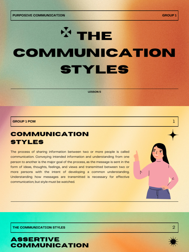 The Communication Styles | PDF | Communication | Nonverbal Communication