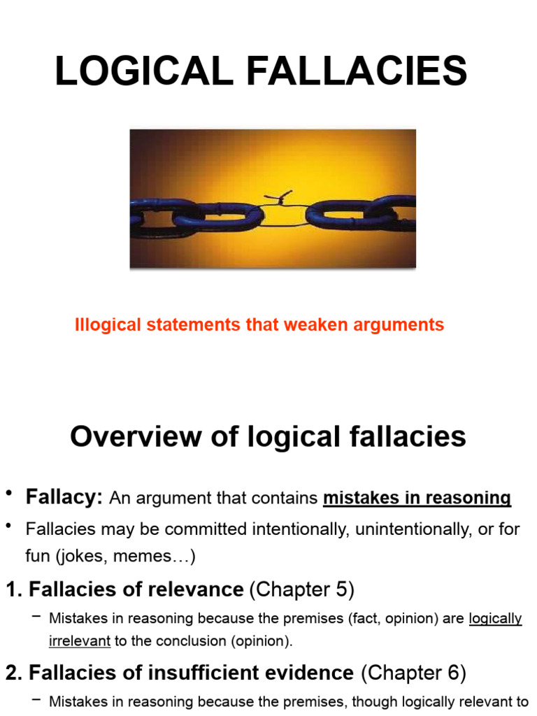 Chapter 5 - Fallacies of Relevance | PDF | Logic