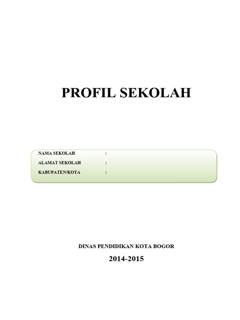 Format Profil Sekolah Sma | PDF