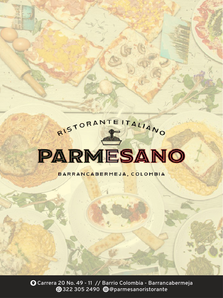 Menú Parmesano-1 | PDF | pesto | Pizza