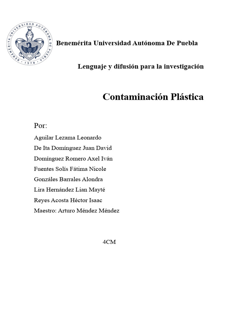Contaminacion Por Microplasticos | PDF | Residuos | El plastico