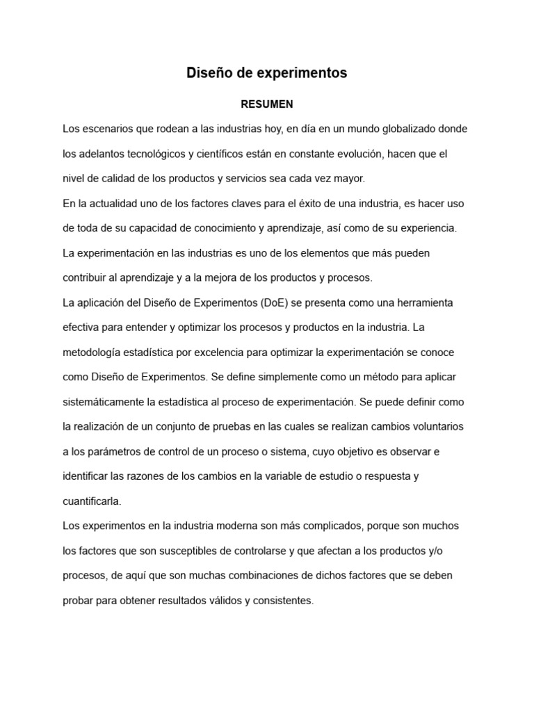 Mapa Mental | PDF | Experimentar | Diseño de experimentos