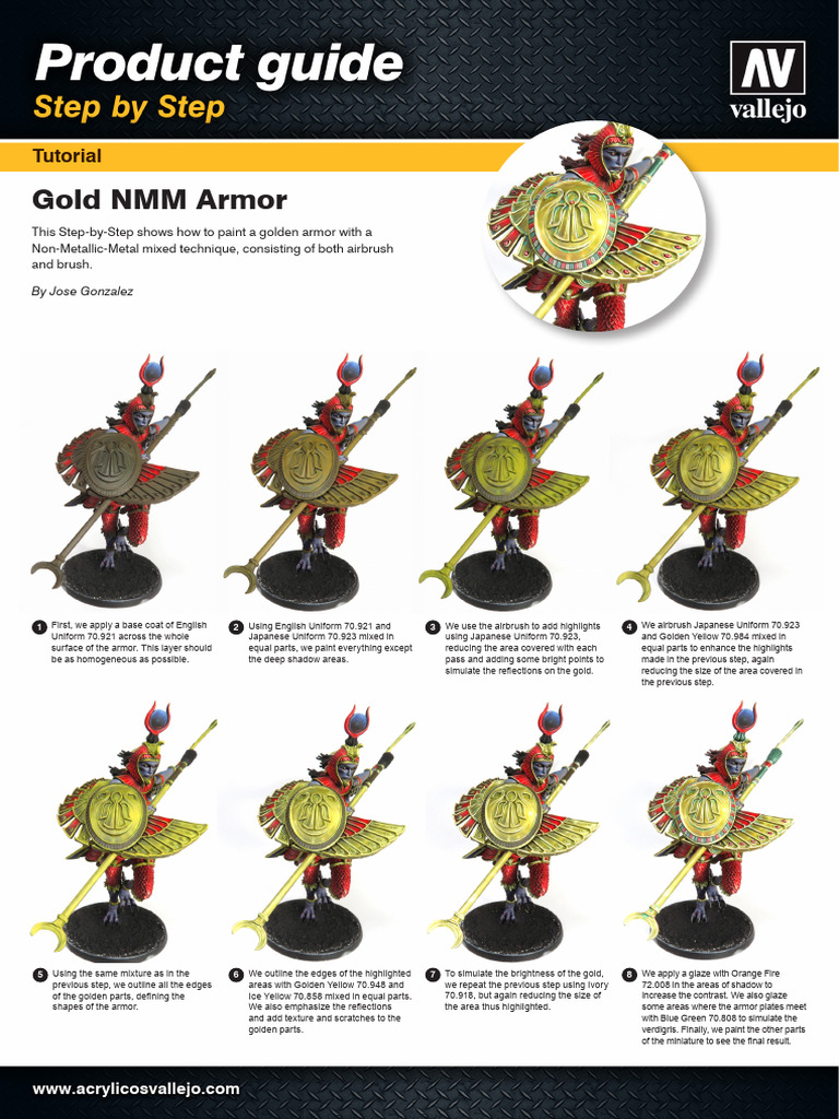 Vallejo Stepbystep Gold NMM Armor EN | PDF | Artistic Techniques