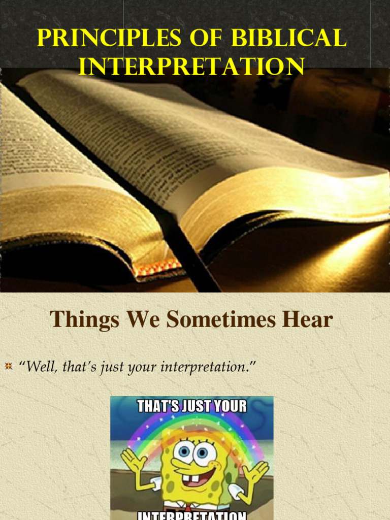 Biblical Interpretation Guide | PDF | Acts Of The Apostles | Bible