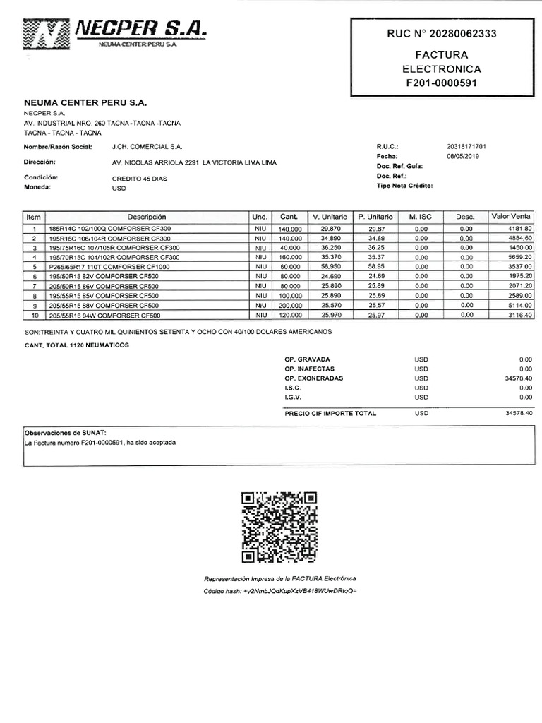 Fact. Venta Sucesiva | PDF