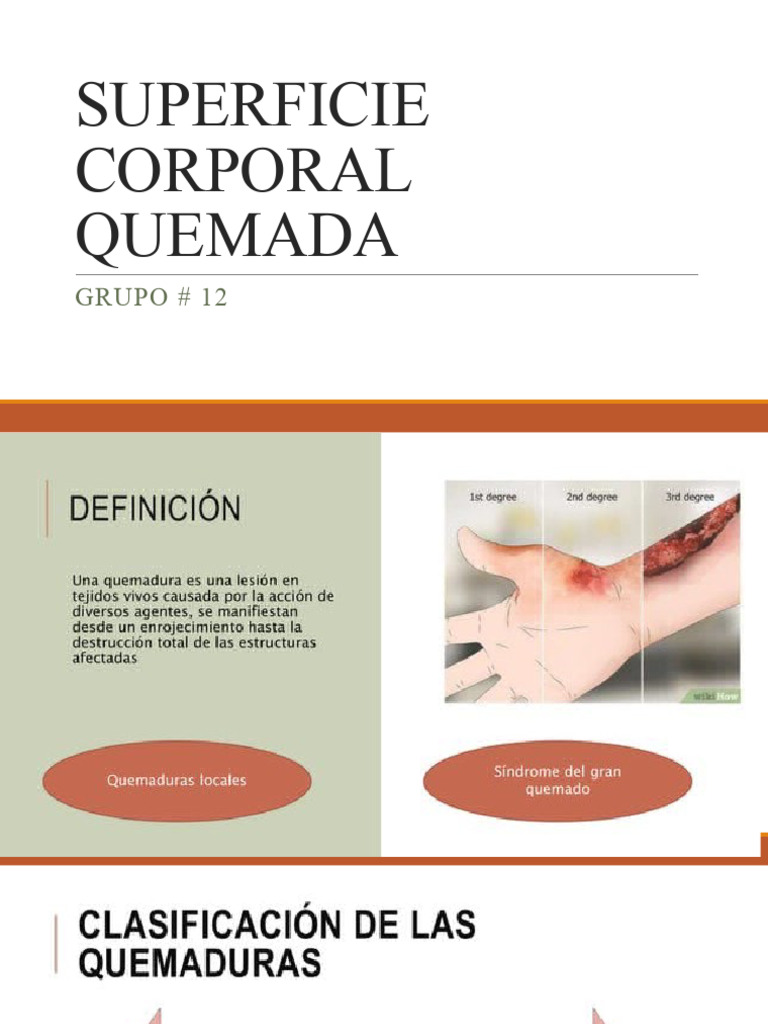 Superficie Corporal Quemada | PDF