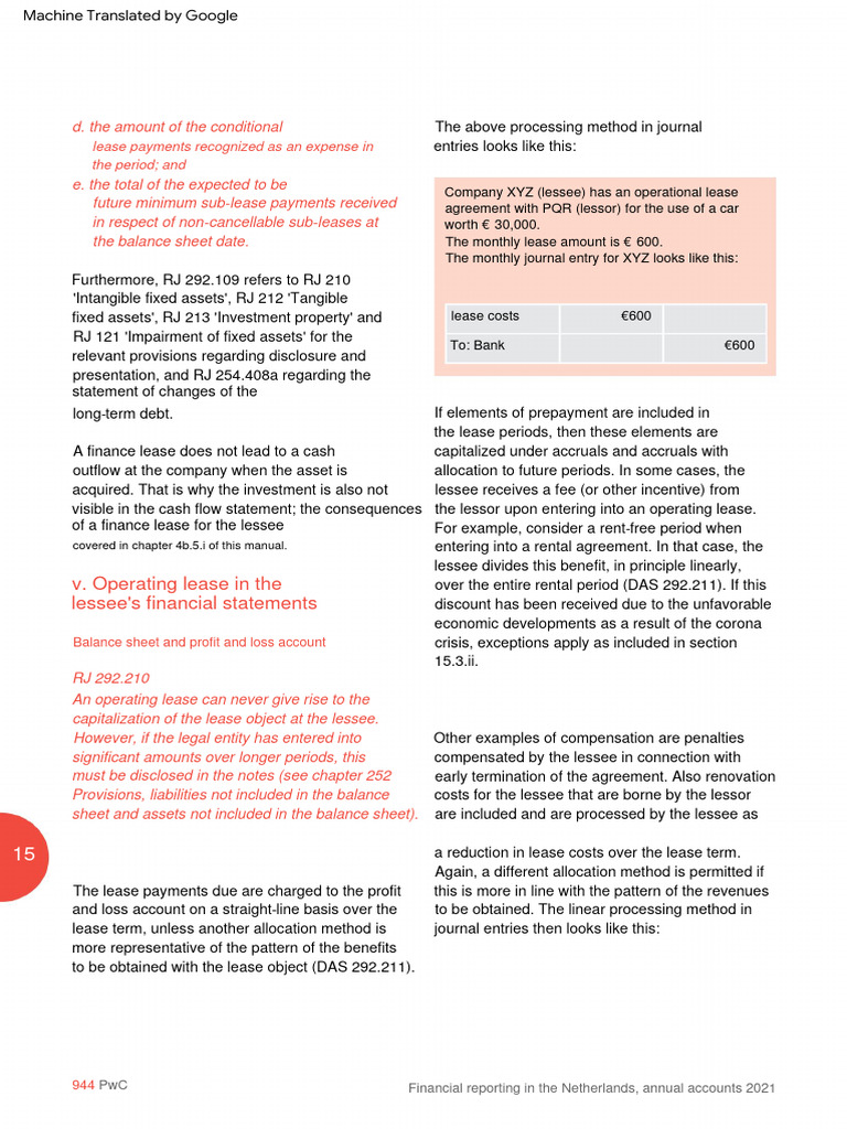 PWC Handboek Financiele Verslaggeving 2021 (0944 1111) | PDF | Lease ...