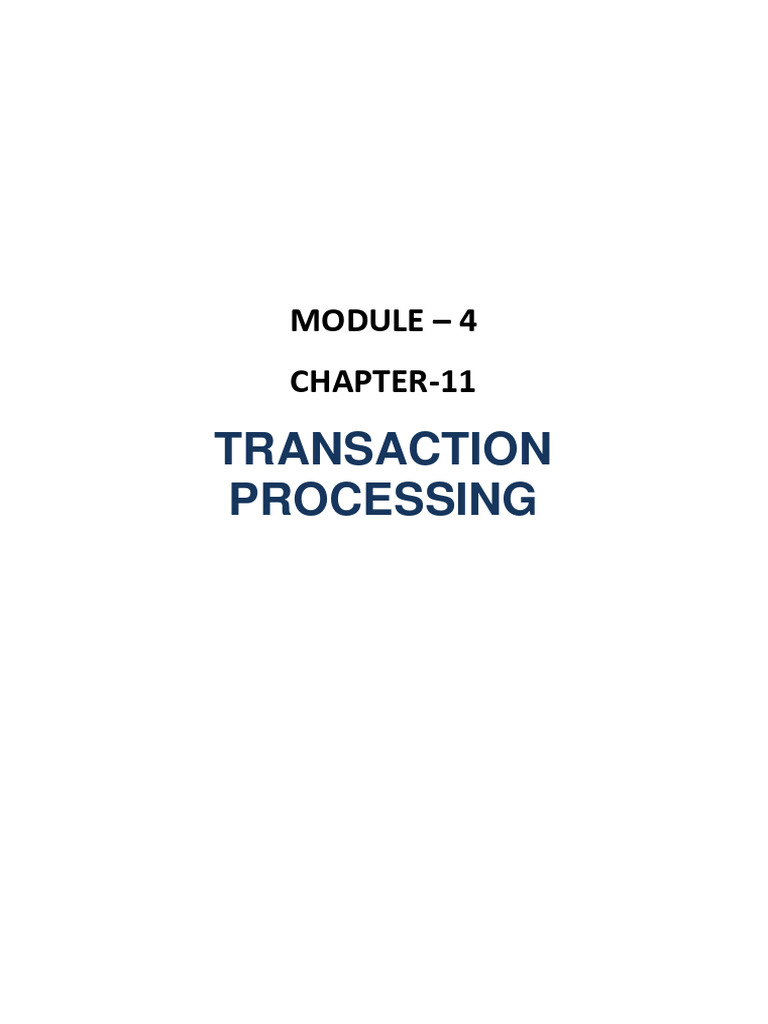 DBMS Module 4 | PDF | Database Transaction | Databases