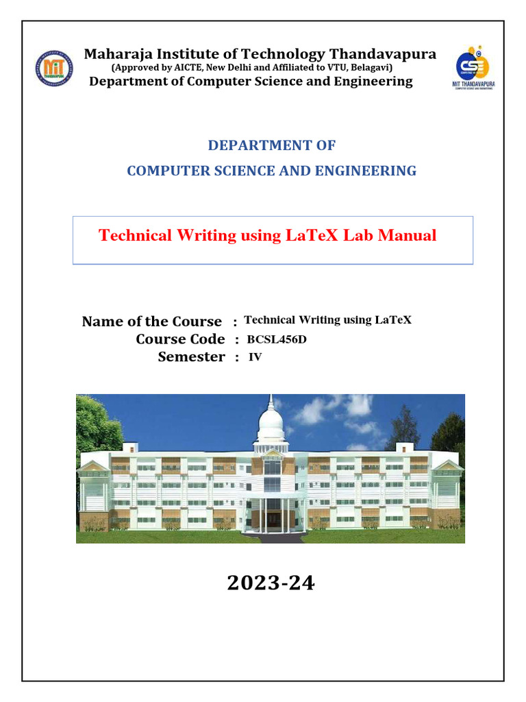Latex Manual Front Sheets-Merged | PDF | Engineering | Te X