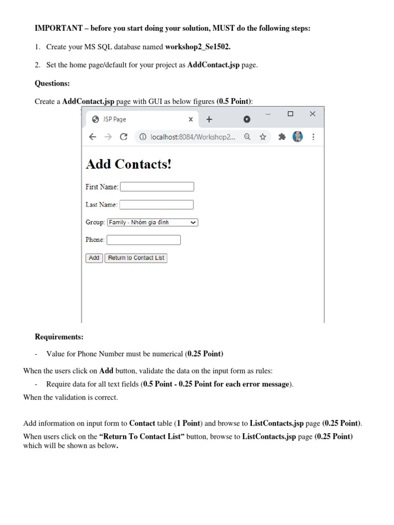 PRJ301 Workshop2 SE1502 Summer2021 | PDF | Business | Computers
