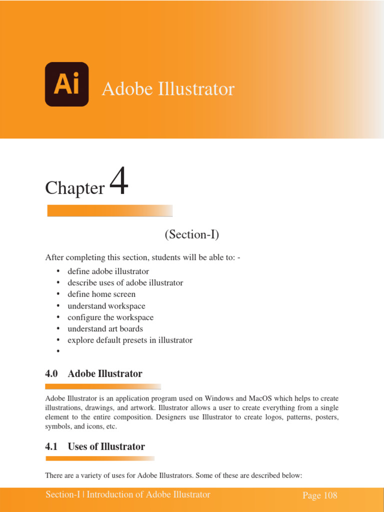 01 GraphicDesigningfor9th Chapter4 Ai | PDF | Adobe Illustrator | Window (Computing)