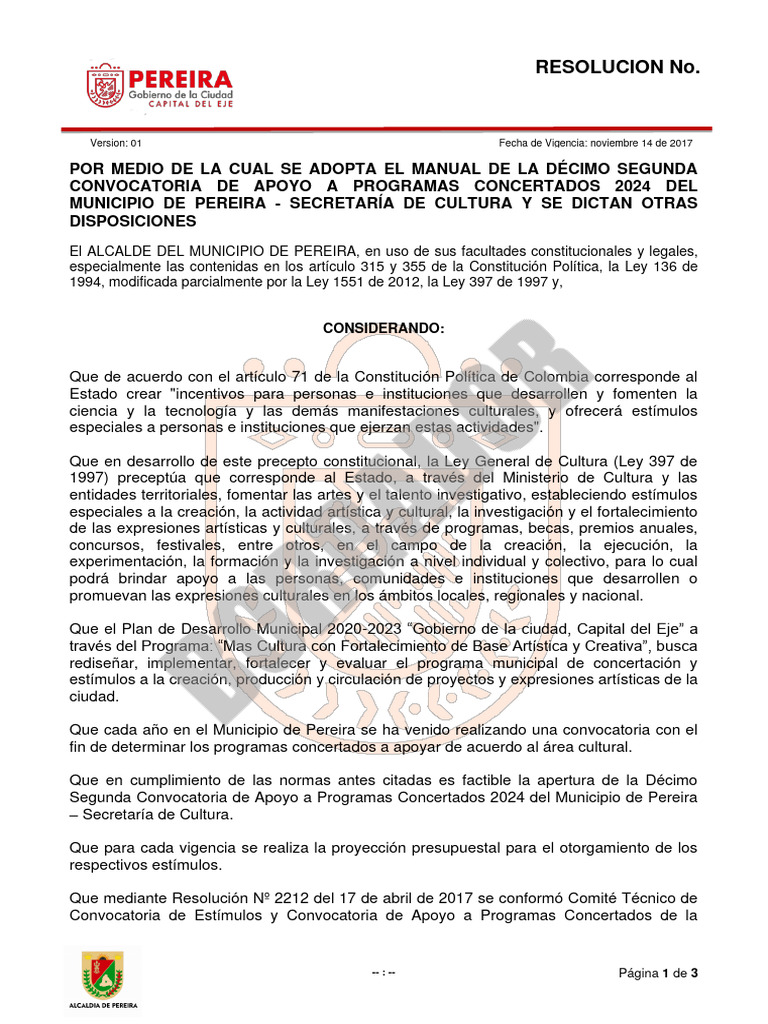 Borrador Actualizado Manual Apoyo A Programas Concertados 2024 Con Borrador Resolución | PDF ...