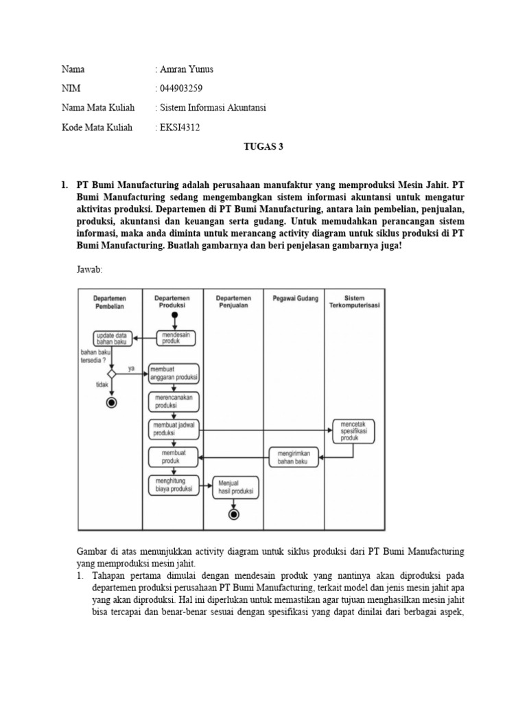 Tugas 3 Sistem Informasi Akuntansi | PDF