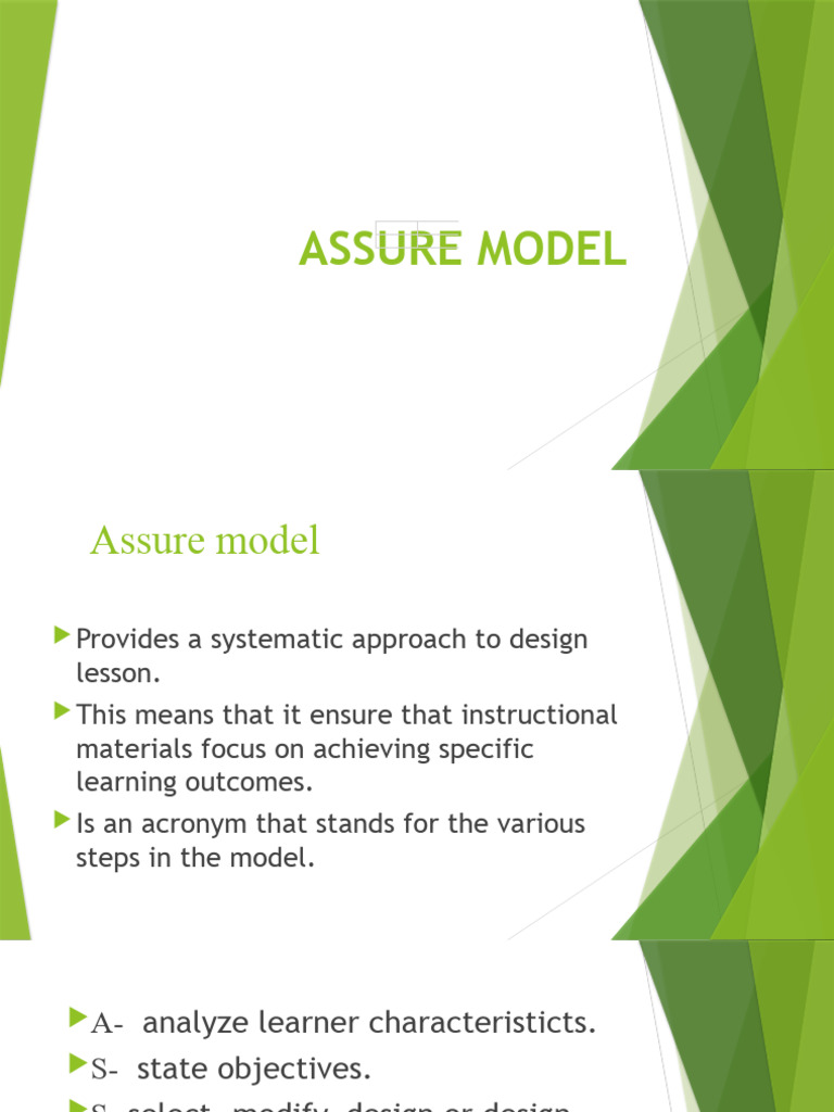 Assure Model by Apol | PDF | Learning | Experience