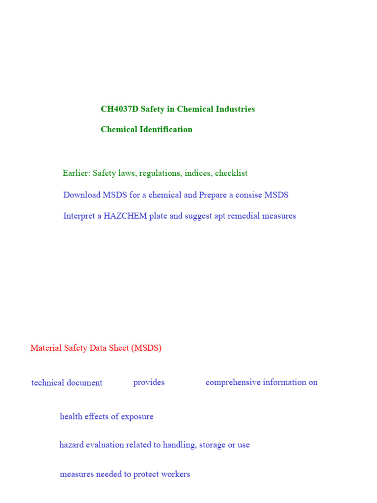 l06 Msds Hazchem | PDF