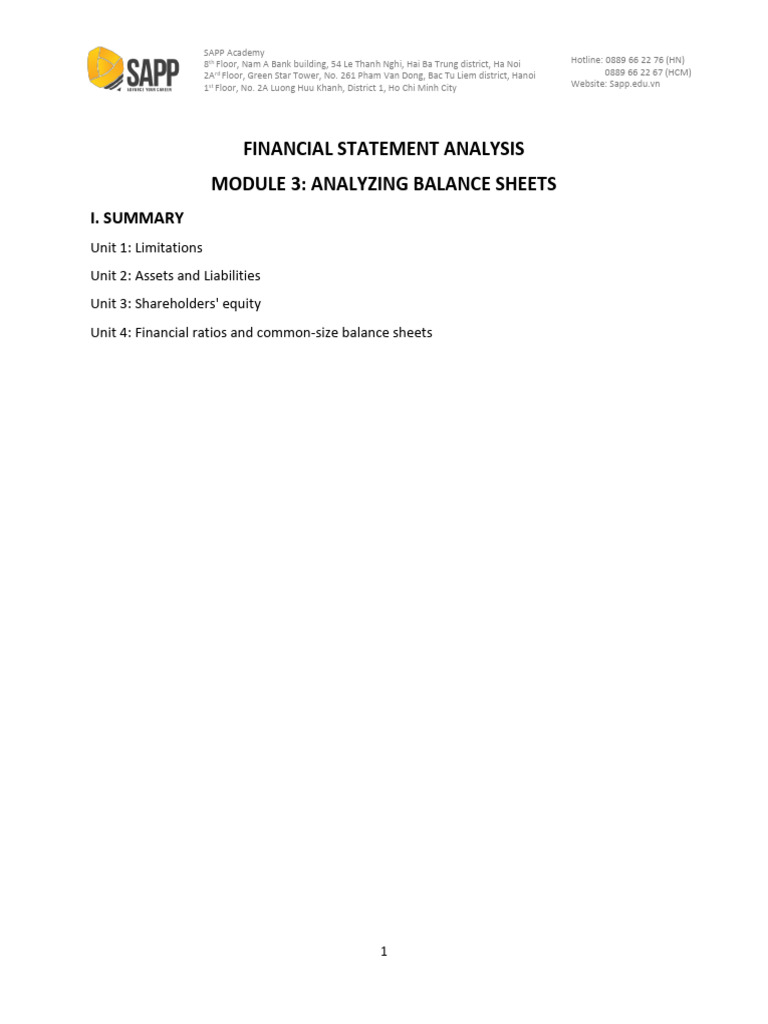 CFA1 - FSA - 2024 - M3 - Coaching Questions | PDF | Hanoi | Balance Sheet