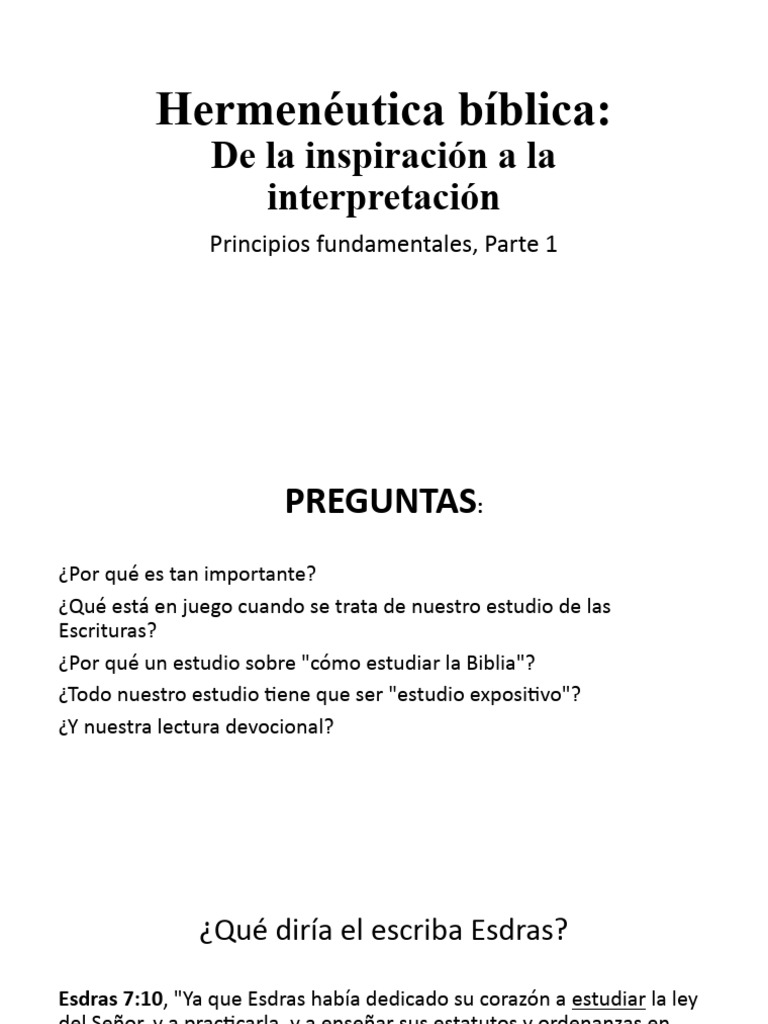 How To Study The Bible (Part 1) Es | PDF | Hermenéutica | Biblia