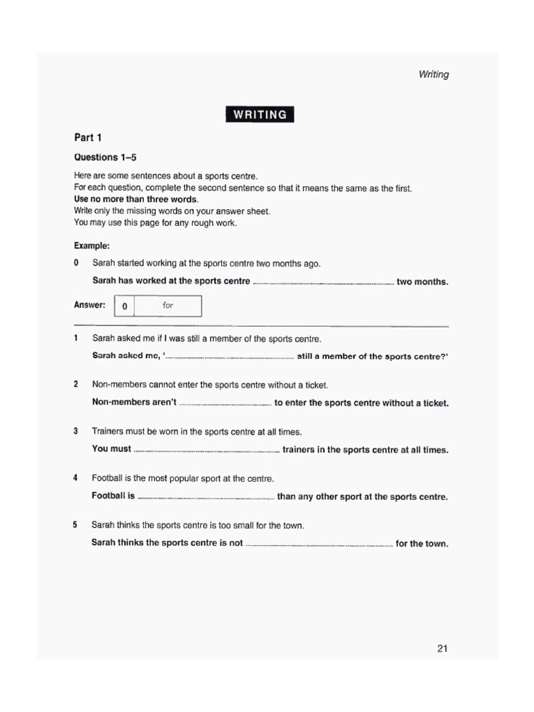 Writing Test | PDF