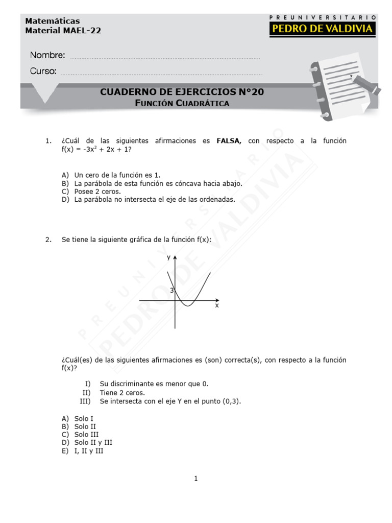 4935-MAEL-22 Función Cuadrática | PDF | Geometría euclidiana | Geometría analítica