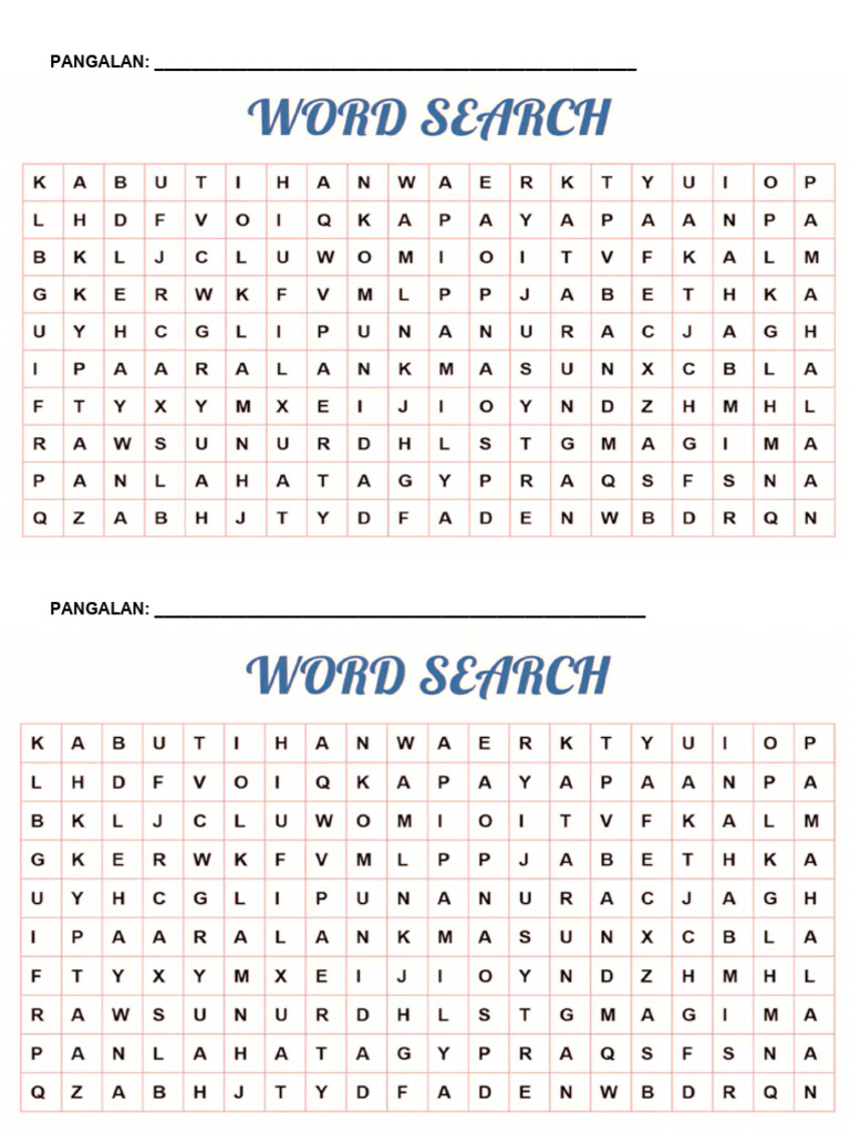 Esp 9-Word Search | PDF