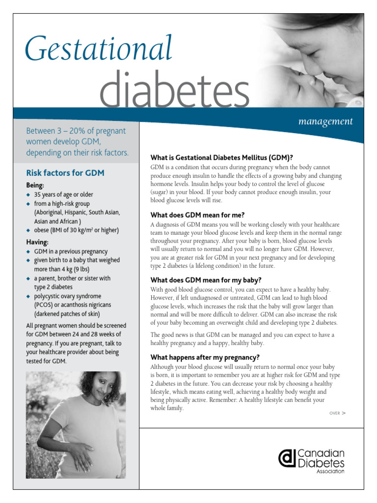 Gestational Diabetes Fact Sheet | PDF | Gestational Diabetes | Diabetes