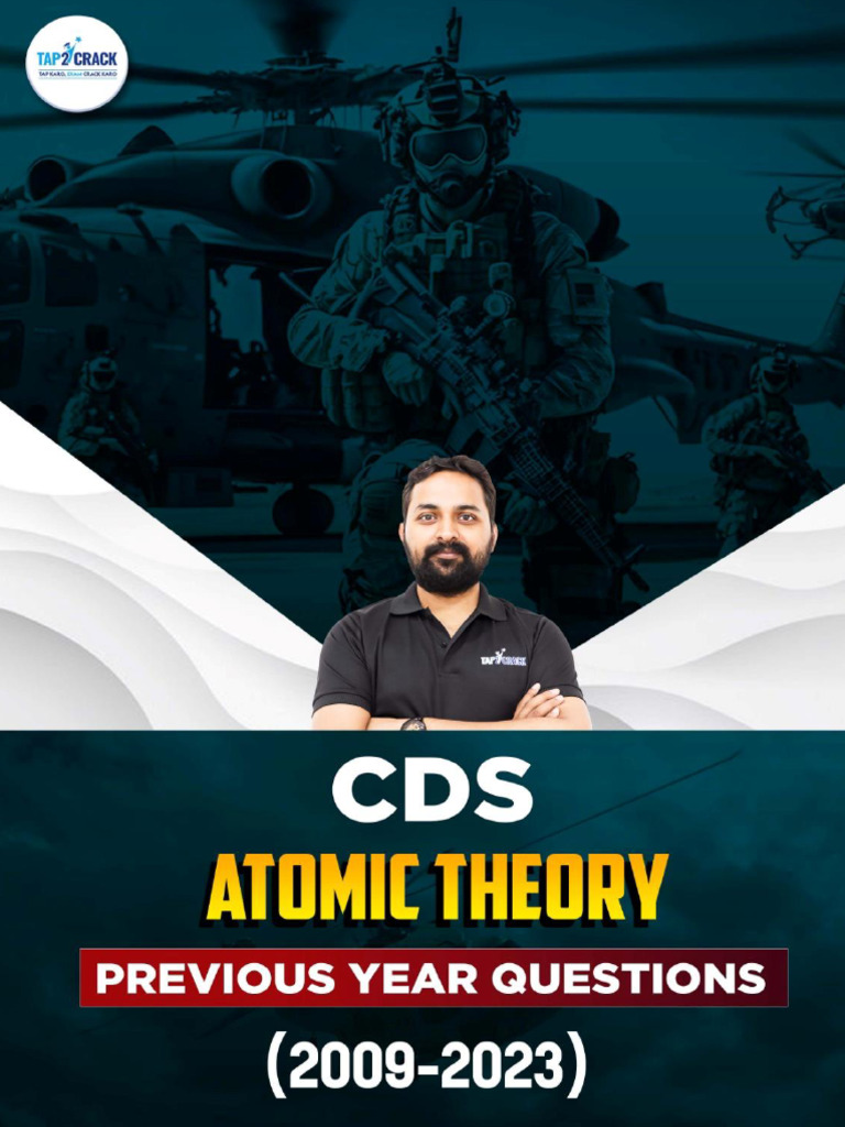 1566) (Chemistry PYQ) PDF-Atomic Theory Hin PYQ | PDF