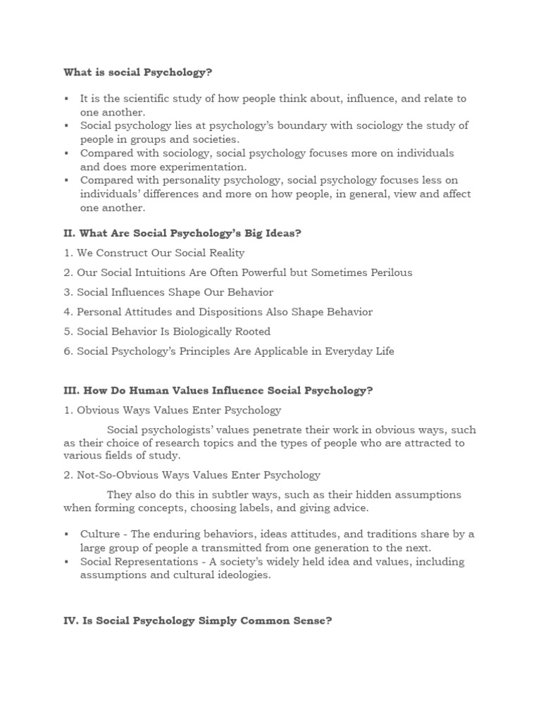 Lesson 1 | PDF | Social Psychology | Experiment