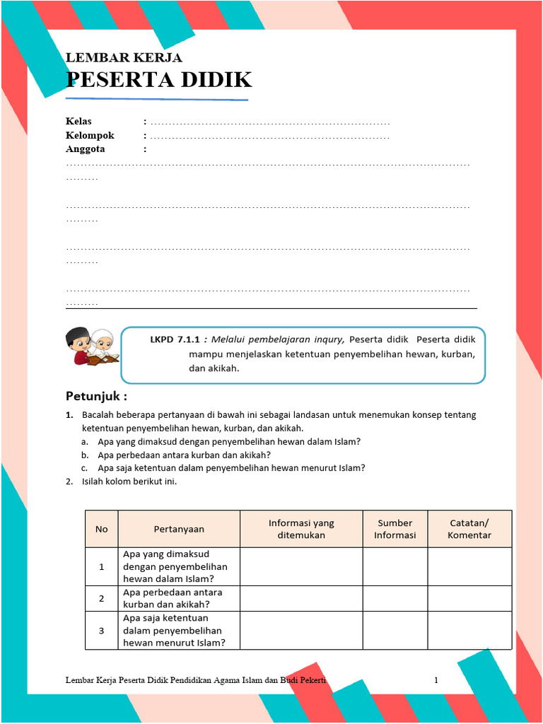 9.4. LKPD Fikih Kls IX Sem 1 | PDF