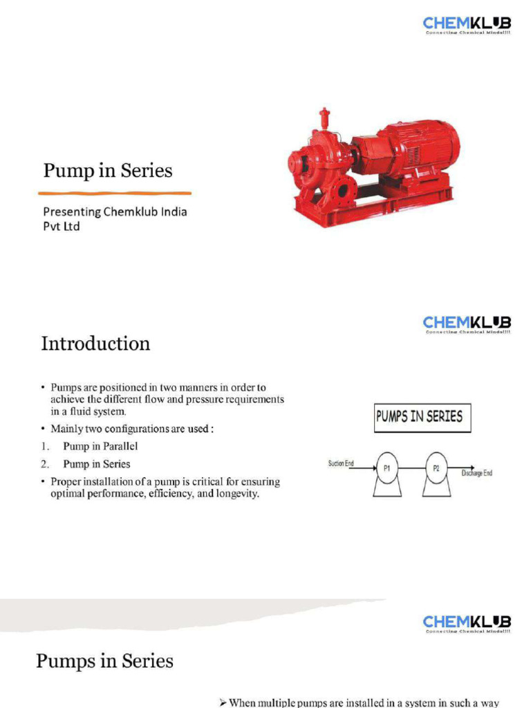 Pump in Series | PDF